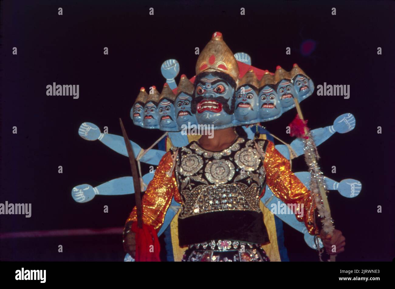 Folk Dancer wearing Ravana's Mask Stock Photo - Alamy