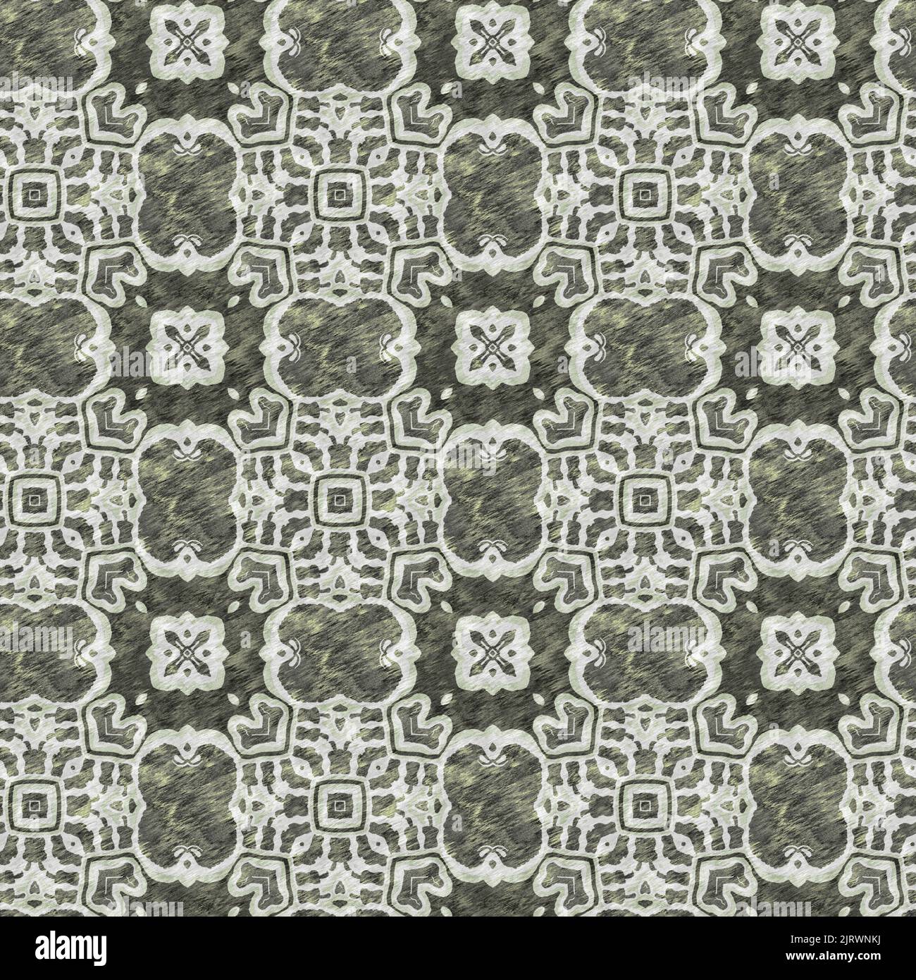 Mosaic geometric green seamless texture pattern. Trendy kaleidoscope ...