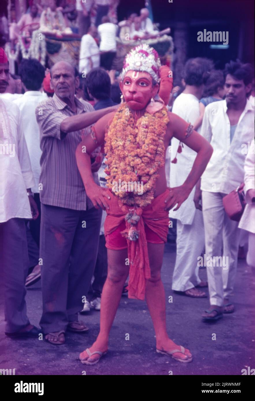 Dressed as Hanuman in Rath Yatra, Baroda, Gujrat, India Stock Photo - Alamy