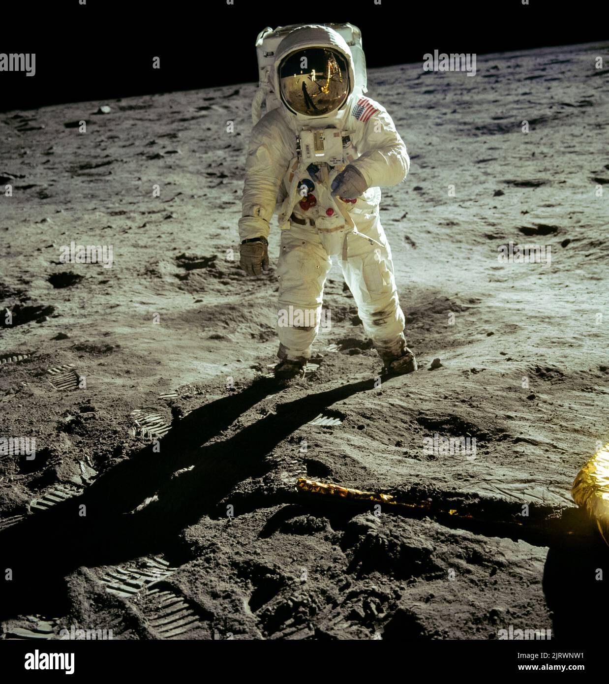 SEA OF TRANQUILITY, THE MOON, EARTH - 20 July 1969 - Astronaut Edwin E ...