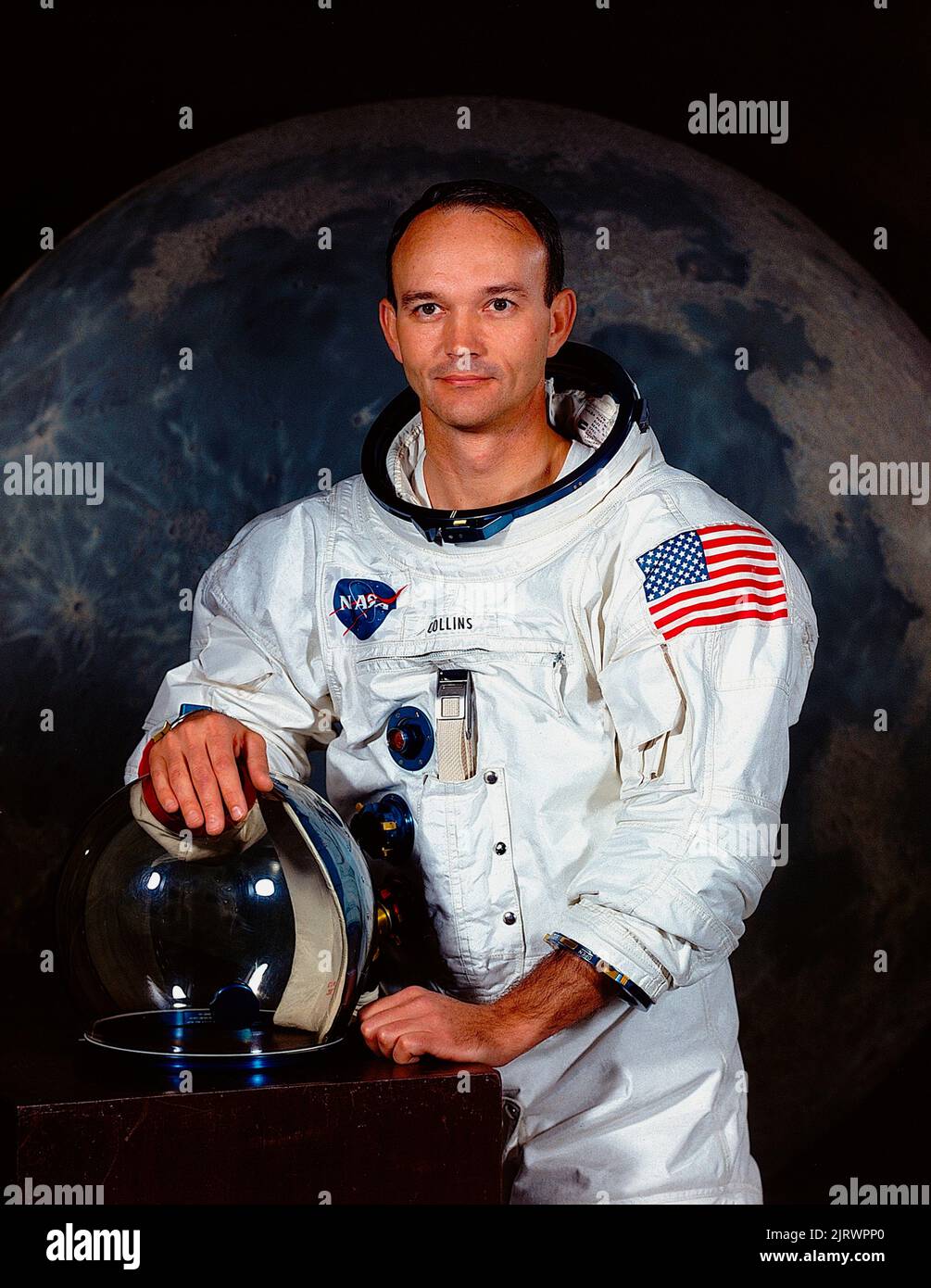 USA - 1969 - Portrait of Michael Collins in his spacesuit. While Neil ...