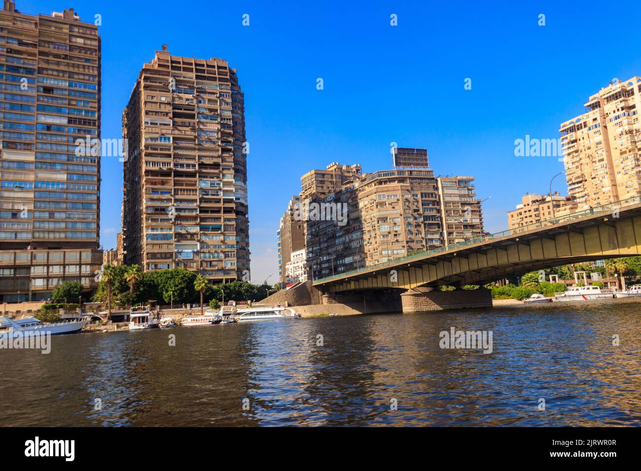 View of the Cairo city and Nile river in Egypt Stock Photo - Alamy