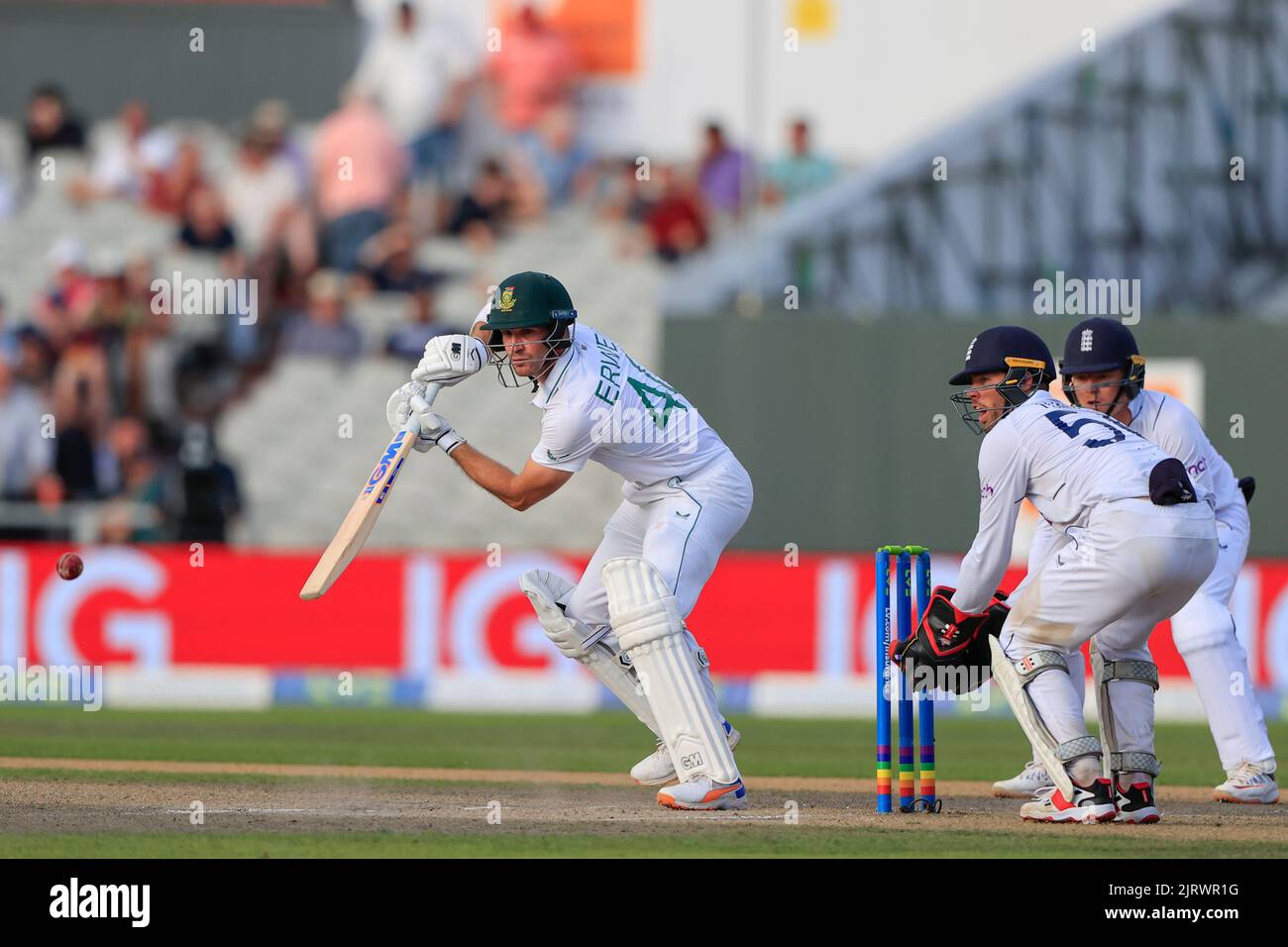 Sarel Erwee of South Africa in batting action during the 2nd Test Stock ...