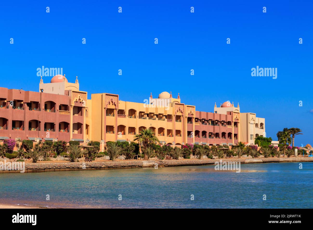 View of Red sea coast on the beach in Hurghada, Egypt Stock Photo - Alamy
