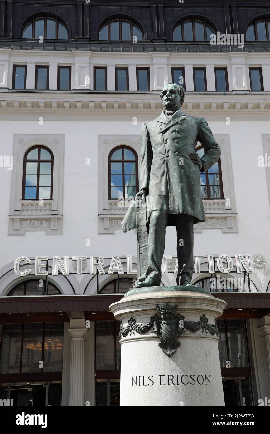Statue of Nils Ericson in Stockholm Stock Photo - Alamy
