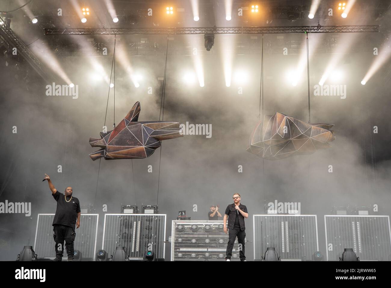 Leeds, UK. 26 Aug 2022 Run the Jewels performs on Main Stage East stage ...