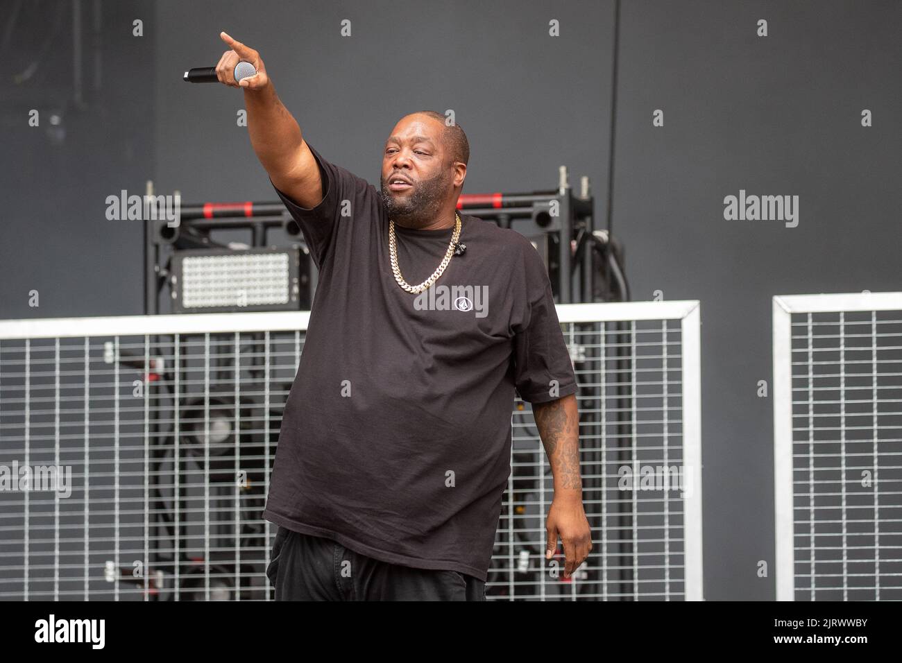 Leeds, UK. 26 Aug 2022 Run the Jewels performs on Main Stage East stage ...