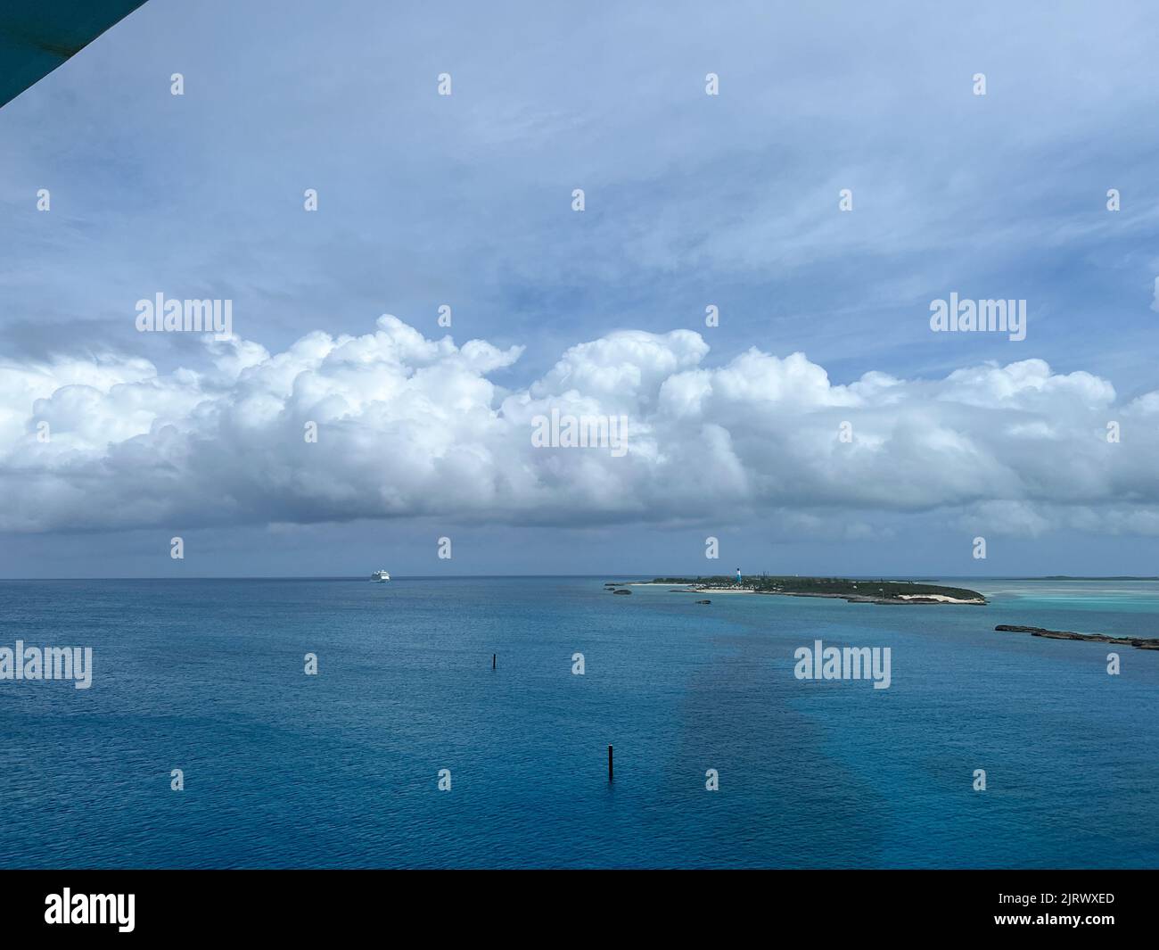 Coco Cay, Bahamas - February 13, 2022: An aerial view of Coco Cay a ...