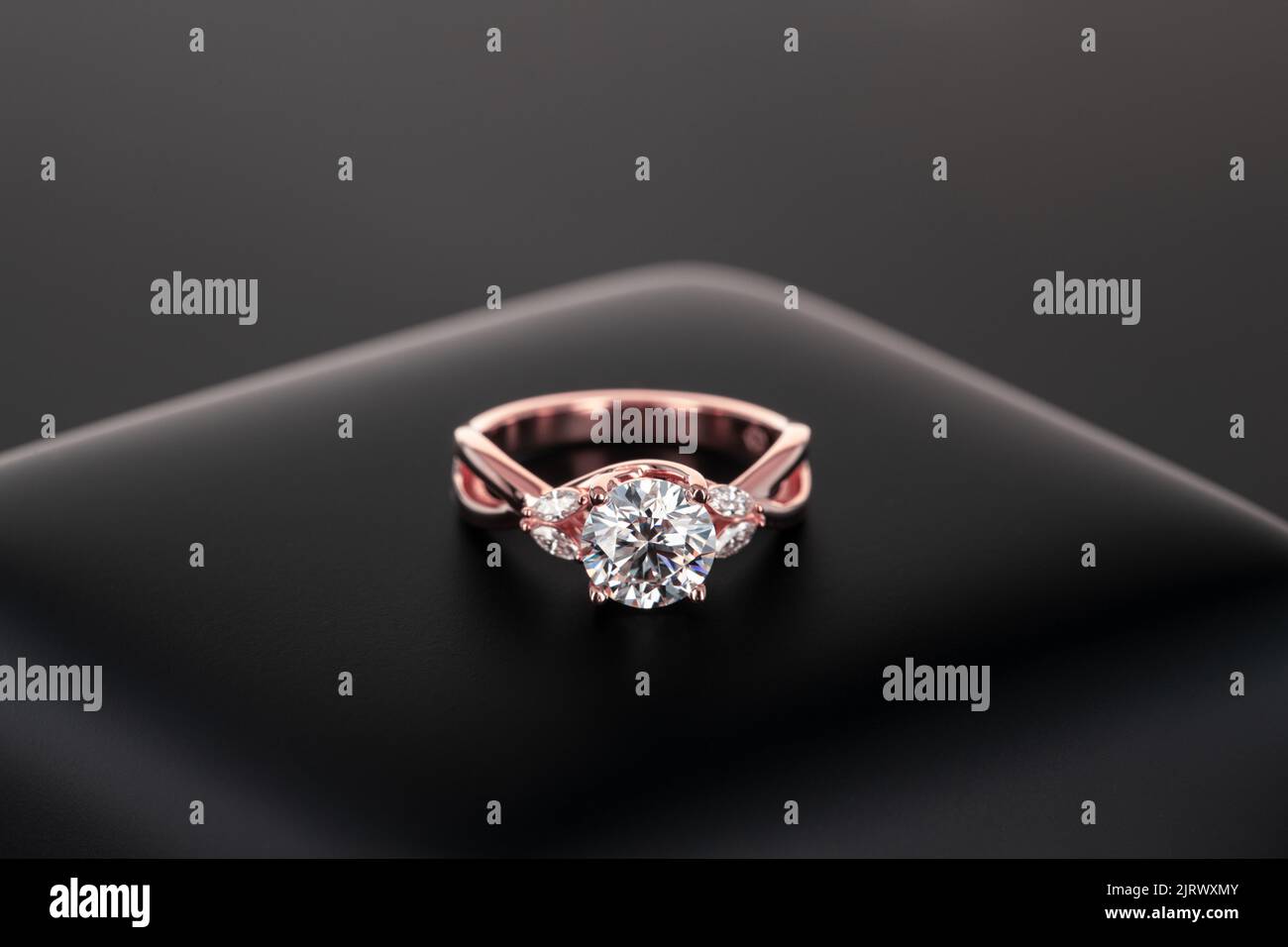 Elegant Classic Gold Jewelry Ring With Precious Gemstone Stock Photo ...