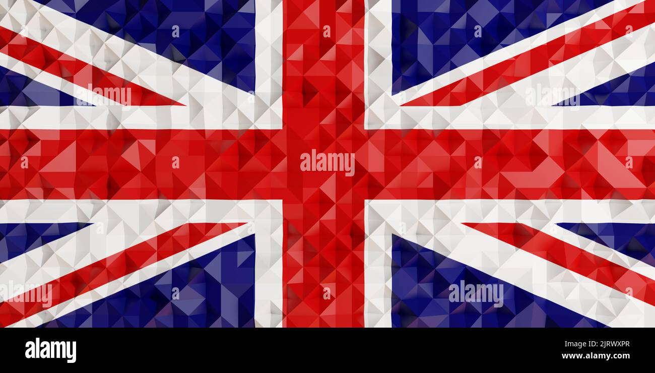 Triangulated UK national flag. Illustration of the United Kingdom ...