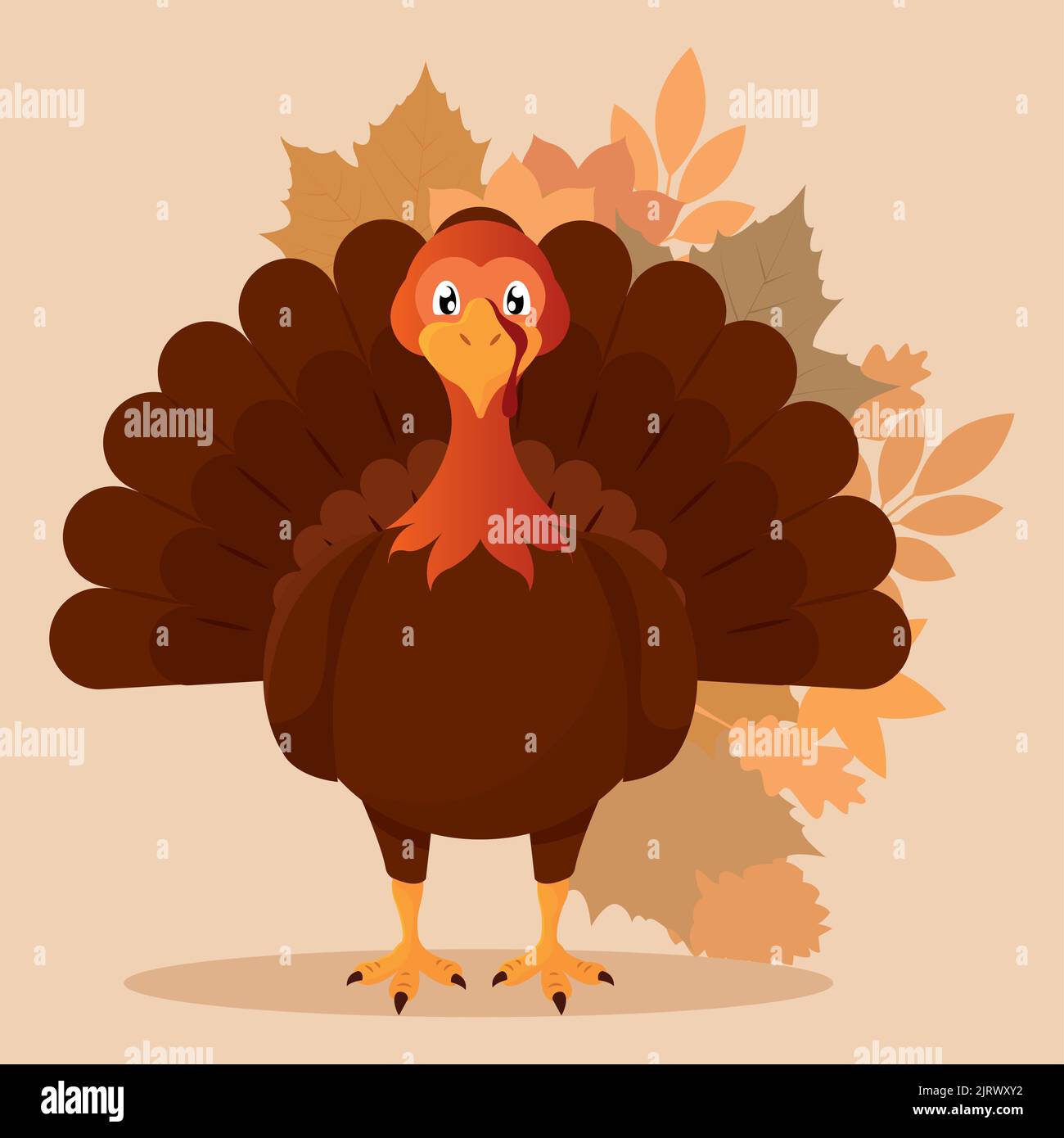 Background turkey animal autumn vector illustration Stock Vector Image ...