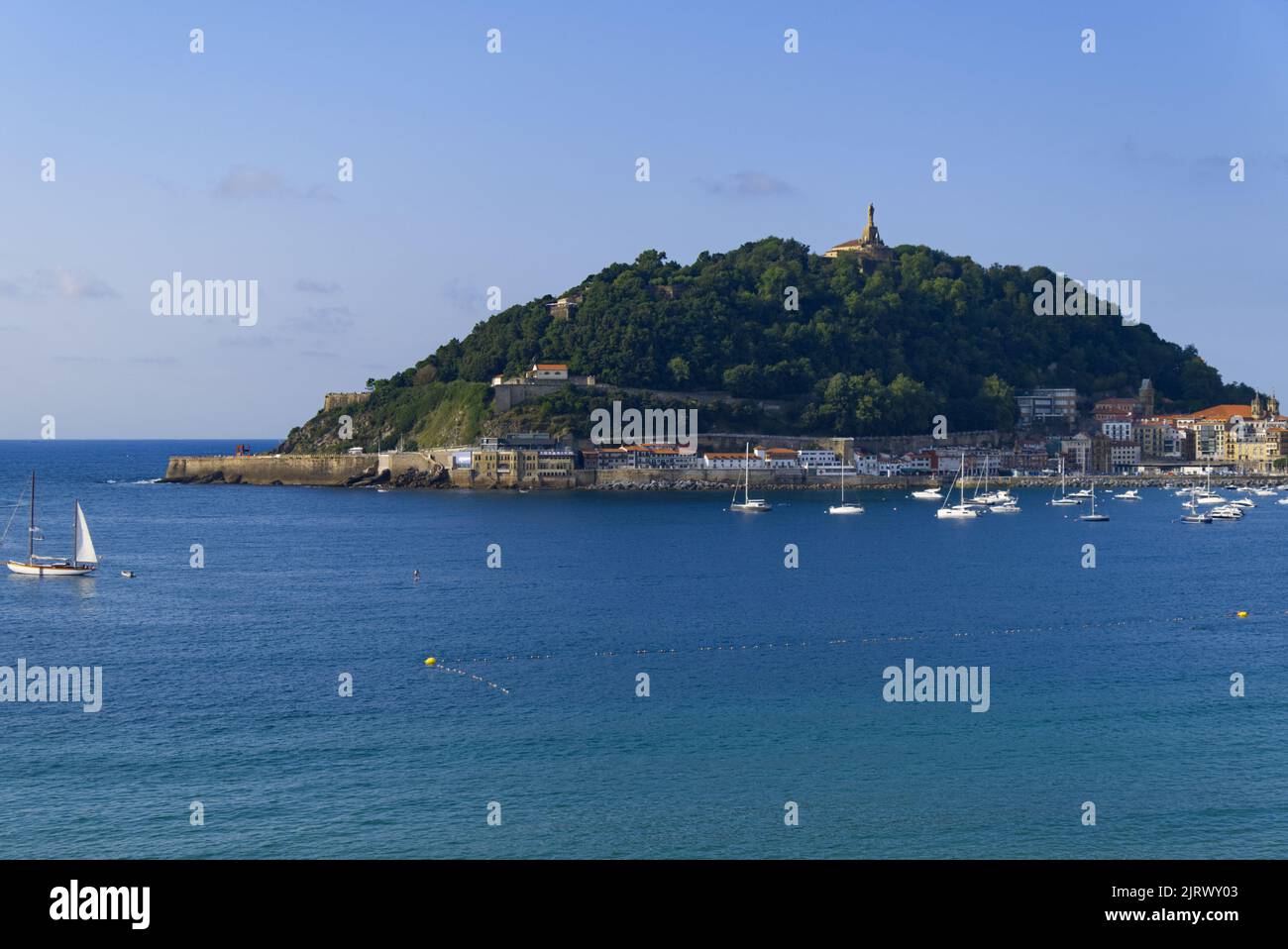 San Sebastián, Spain - Sagrado Corazon on Mount Urgull Stock Photo - Alamy