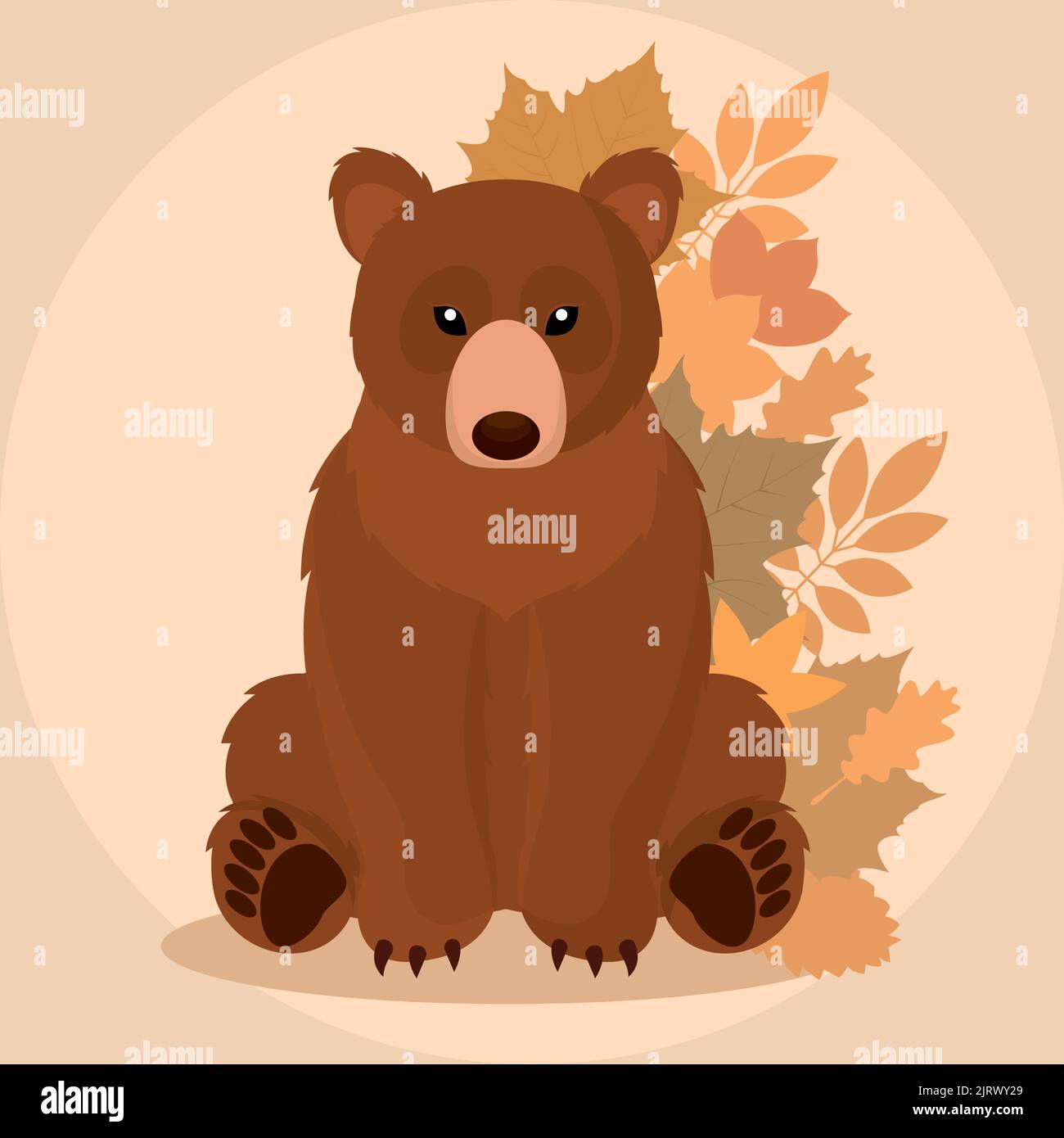Background bear animal autumn vector illustration Stock Vector Image ...