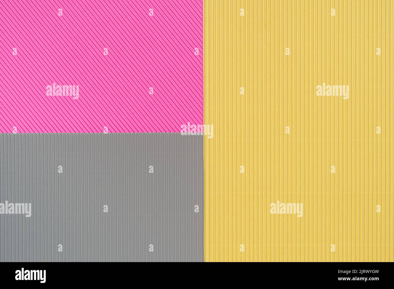 Gray, pink and yellow three tone color paper background with stripes ...