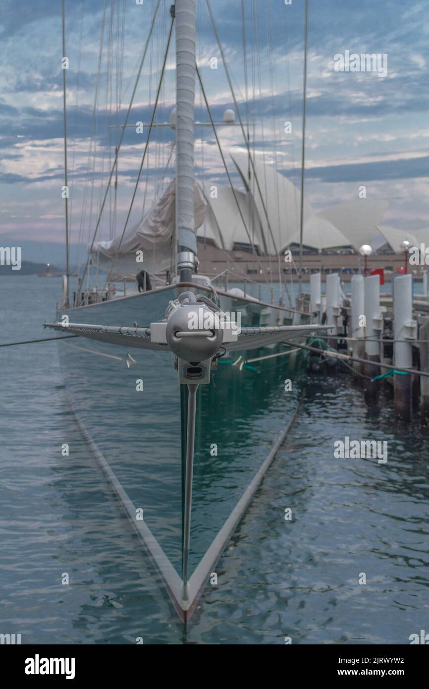 transparent boat with Sydney opera house in background stock photo ...
