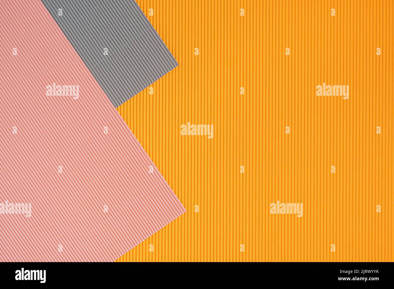 Gray, pink and orange three tone color paper background with stripes ...