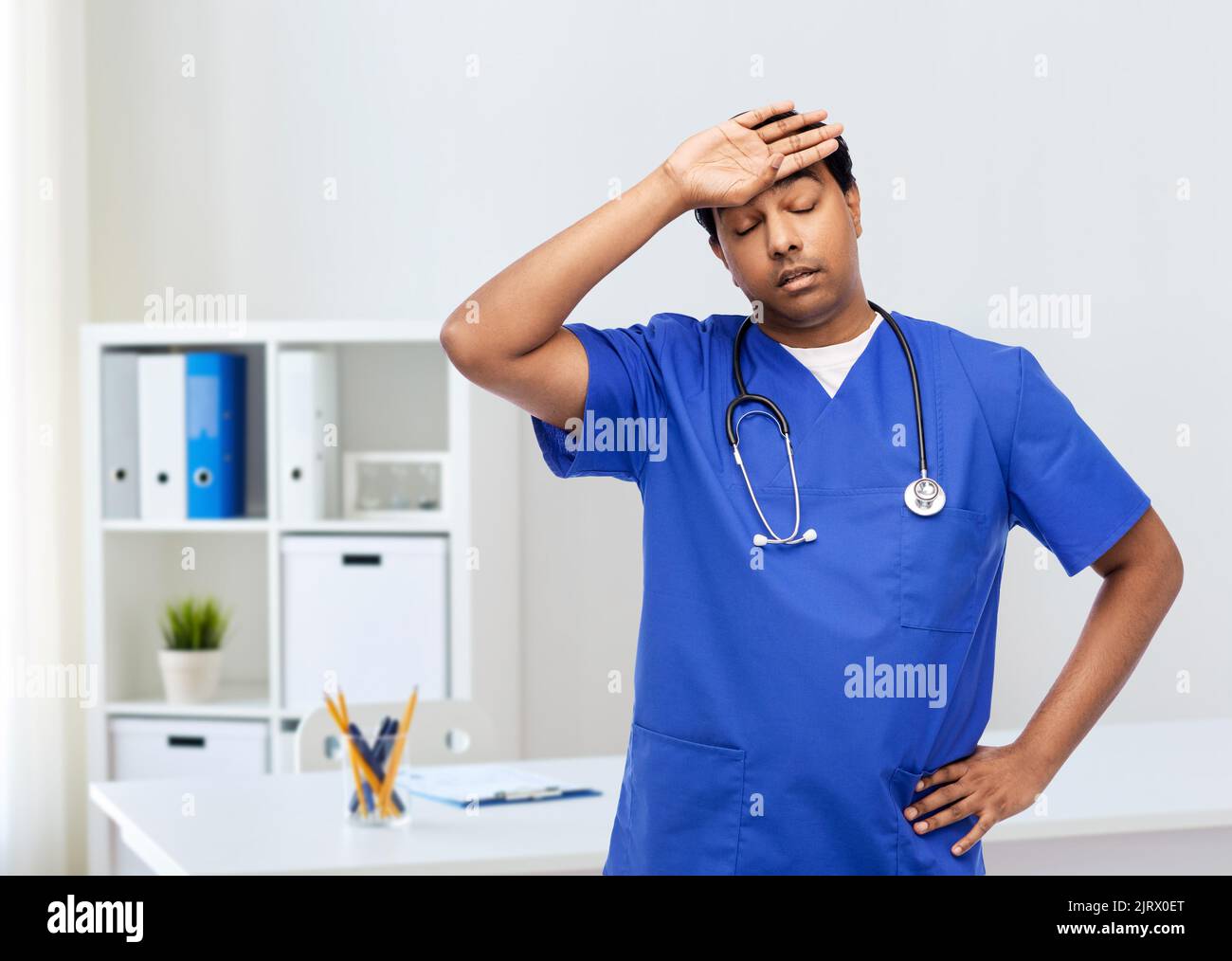 Stressed doctor nurse in hospital hi-res stock photography and images ...
