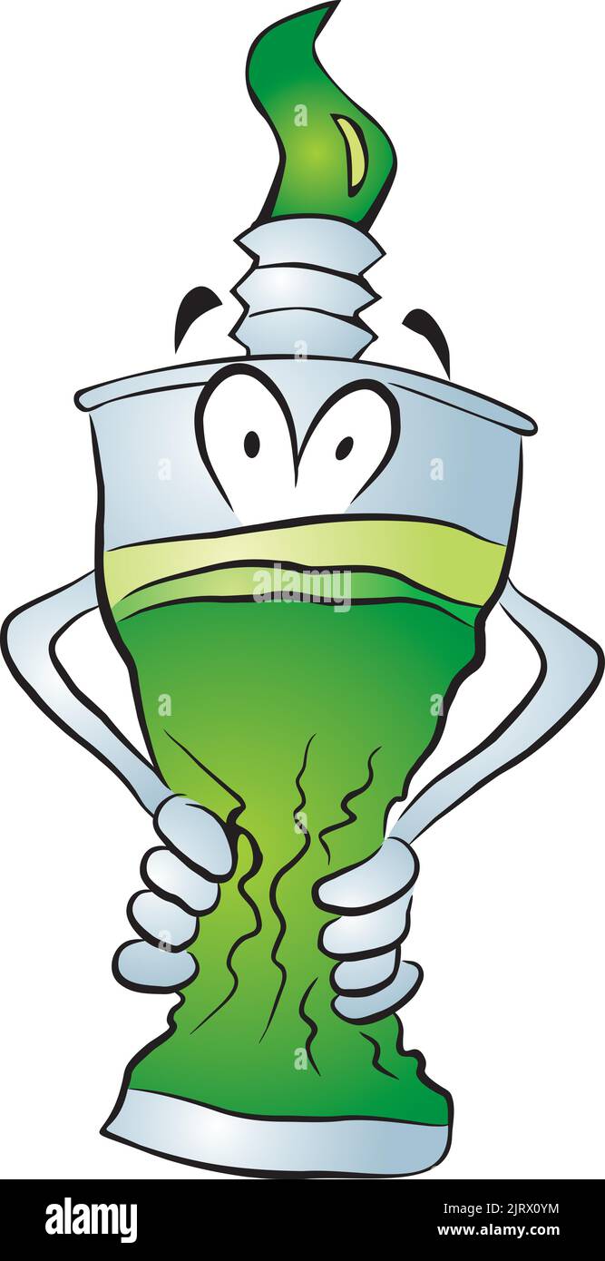 Cartoon tube of paint with hands and face Stock Vector Image & Art - Alamy