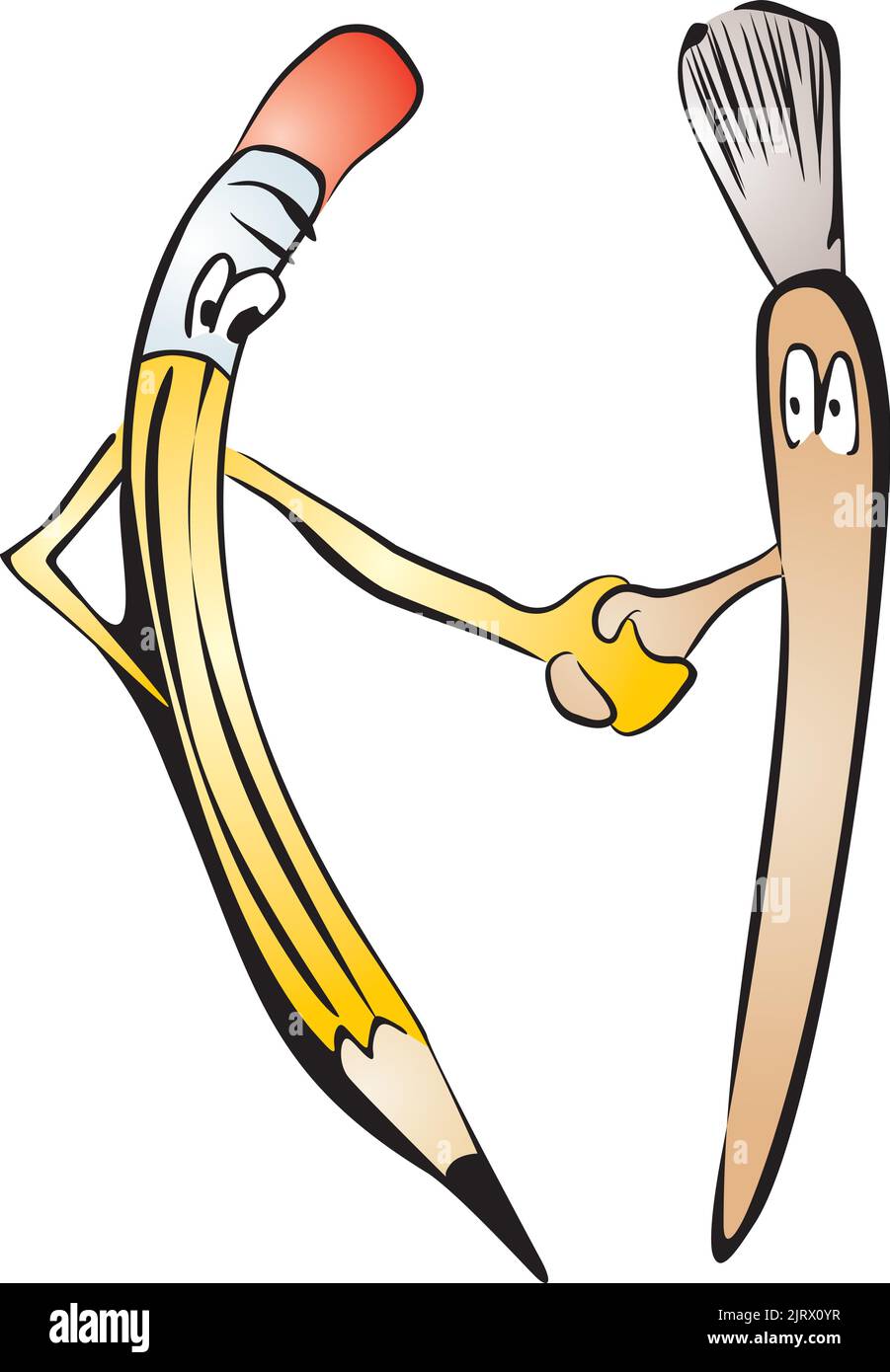 Holding pencil Stock Vector Images - Alamy