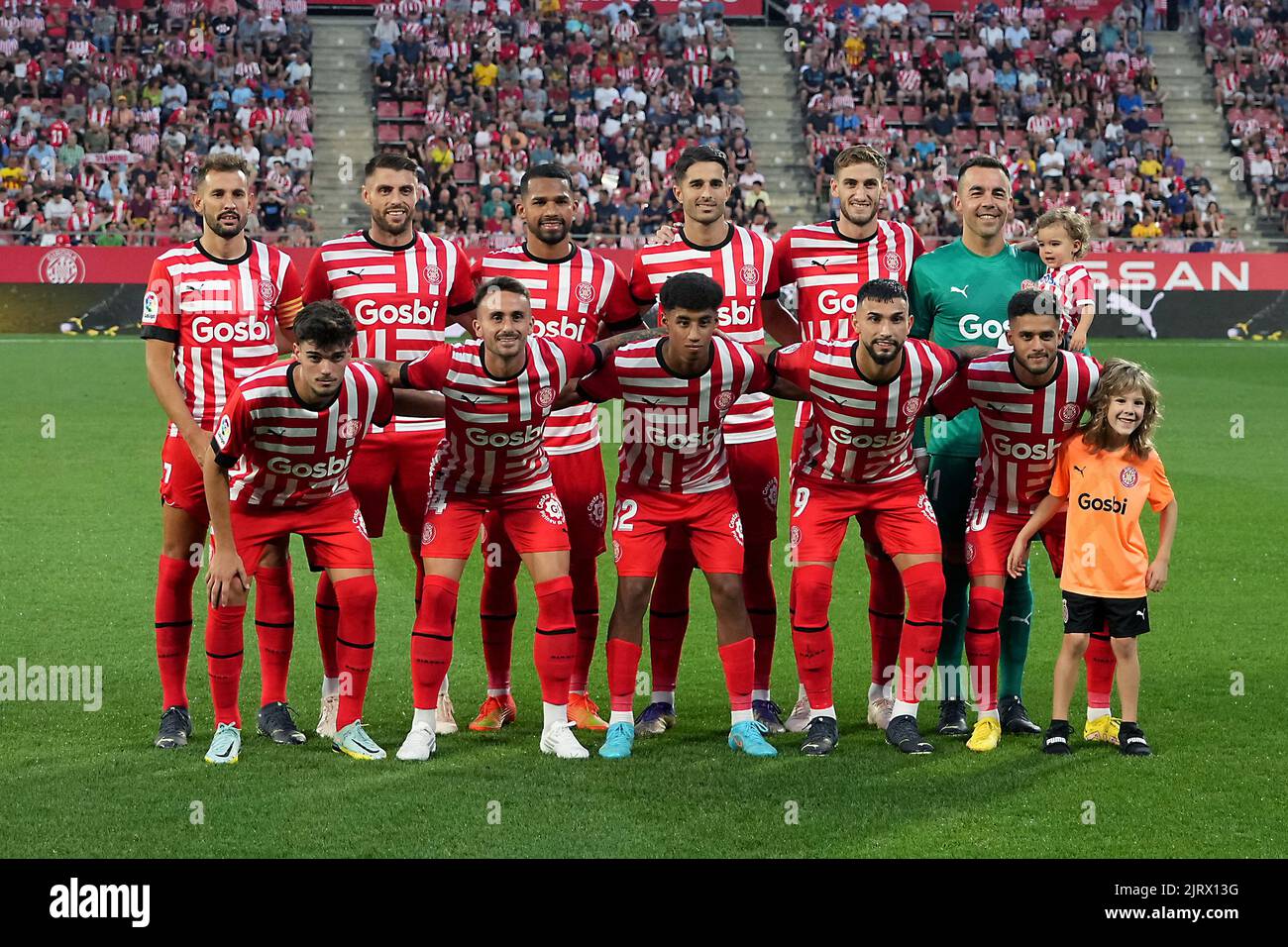 Girona, Spain. 26th Aug, 2022. Girona FC team group during the La Liga ...