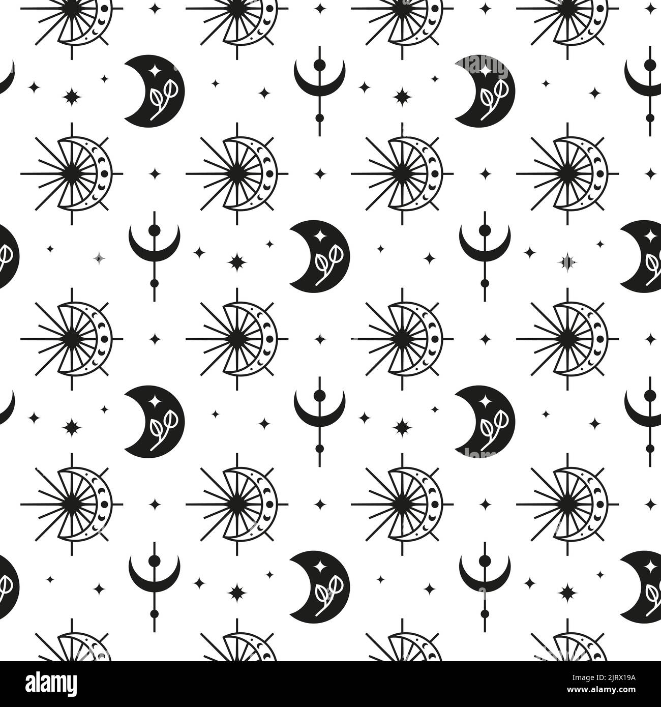 Seamless moon phase wallpaper hi-res stock photography and images - Alamy