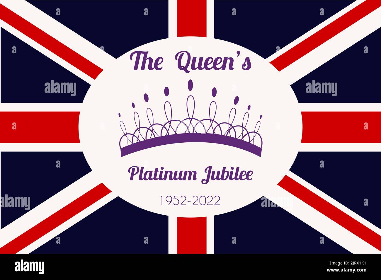 The Queen s Platinum Jubilee celebration. Crown on the colorful ...