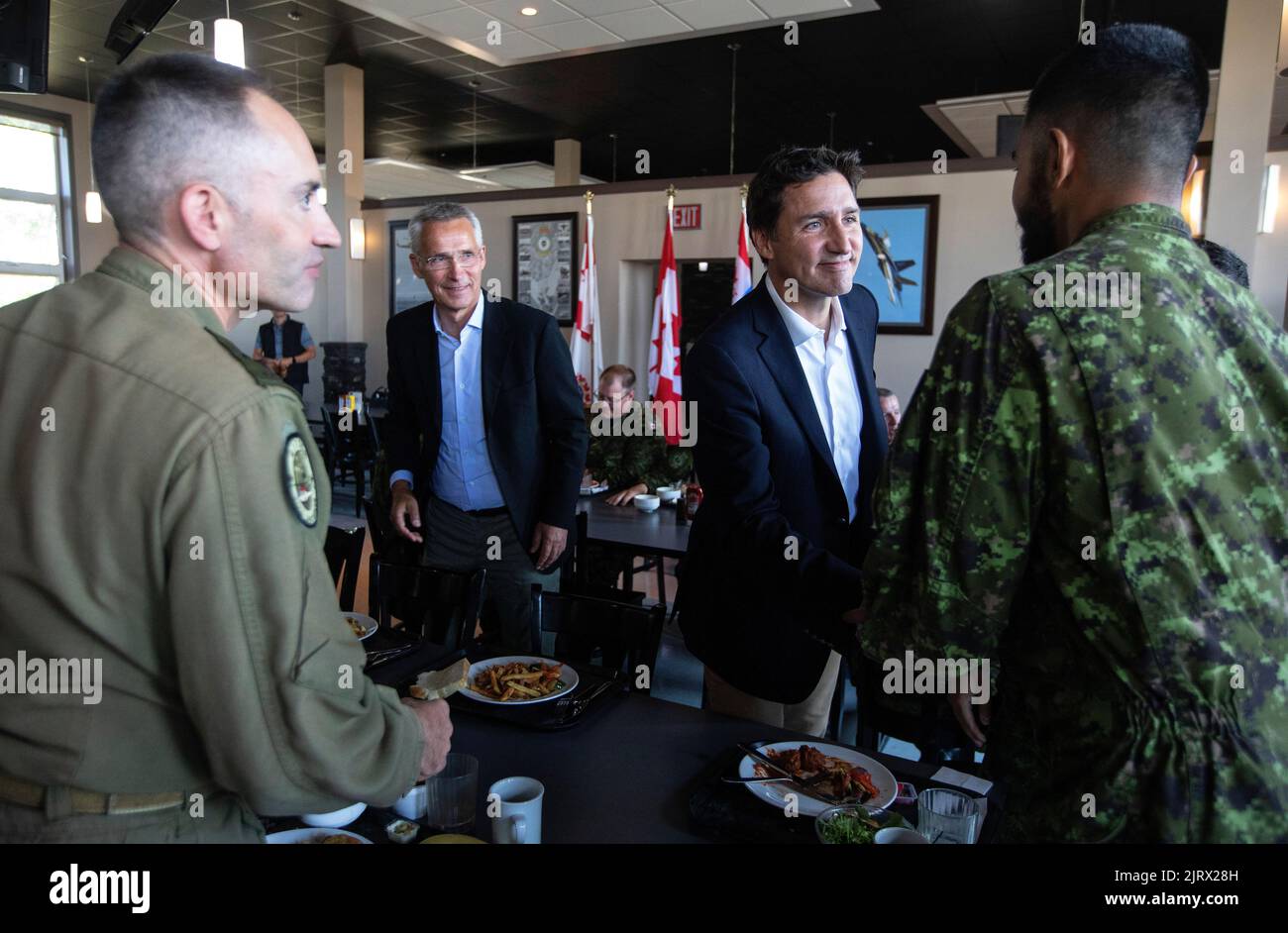 Canada. 26th Aug, 2022. Prime Minister Justin Trudeau, right, and NATO ...
