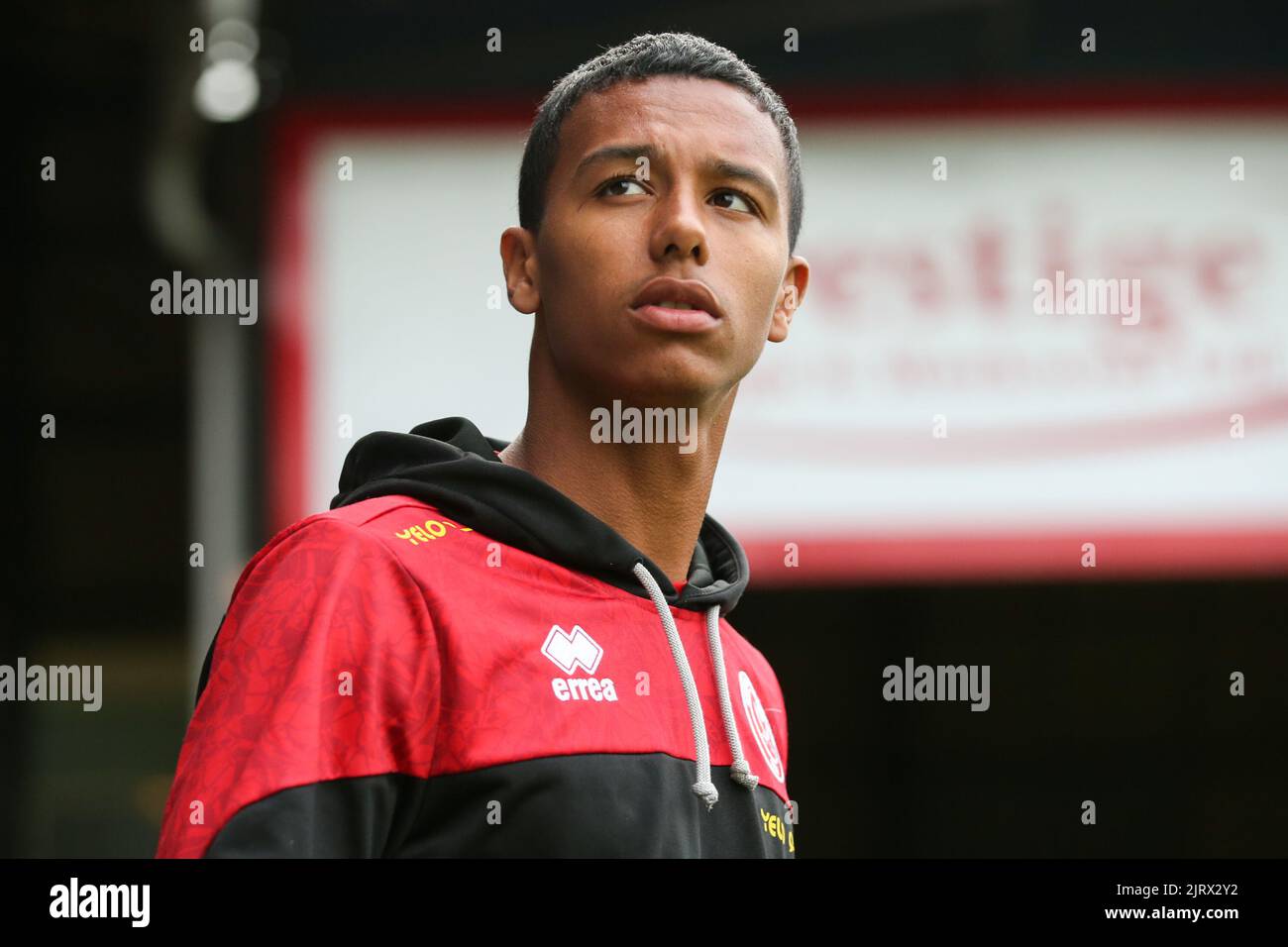 Kyron Gordon #34 of Sheffield United arriving at the stadium Stock ...