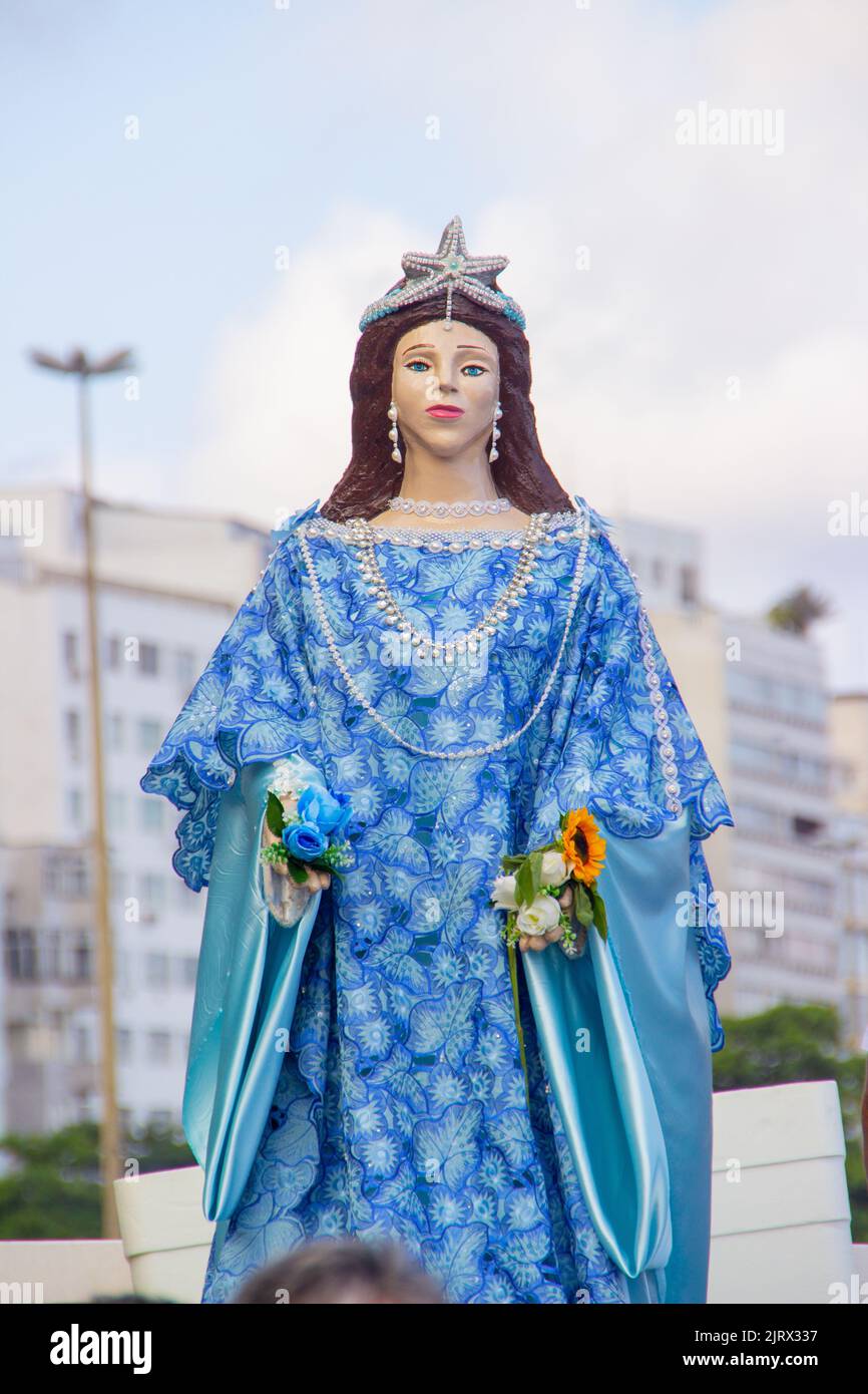 Image of Iemanjá outdoor during the annual fiesta in copacabana in rio de janeiro Brazil Stock ...