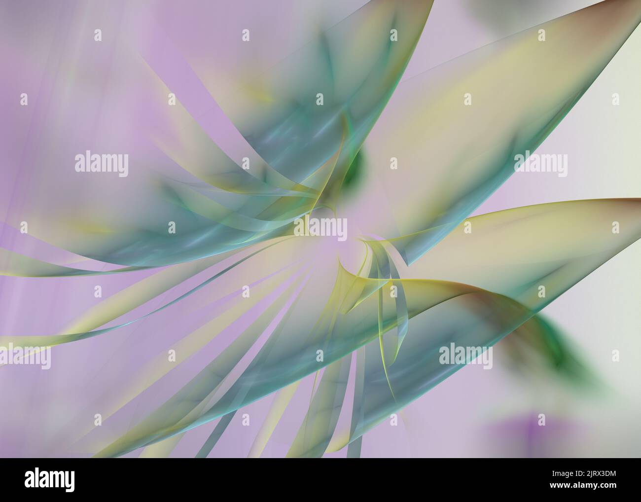 Computer generated fractal pattern and shape. 3D rendering abstract ...