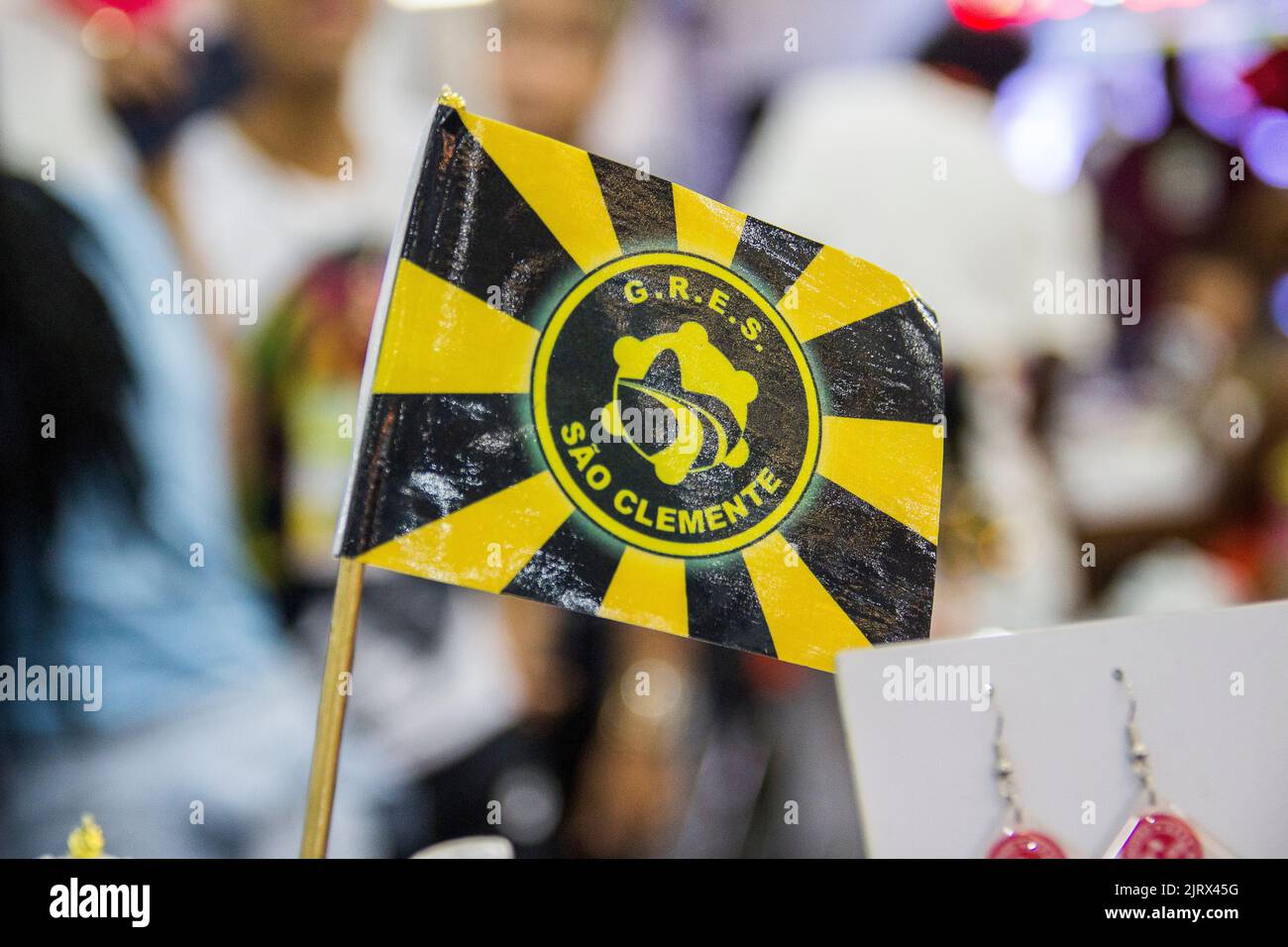 flag of samba school São Clemente do rio de janeiro brazil Stock Photo ...