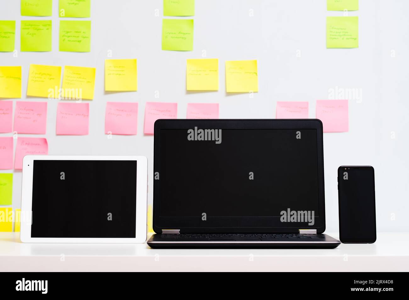 gadget technology working planning sticker wall Stock Photo - Alamy