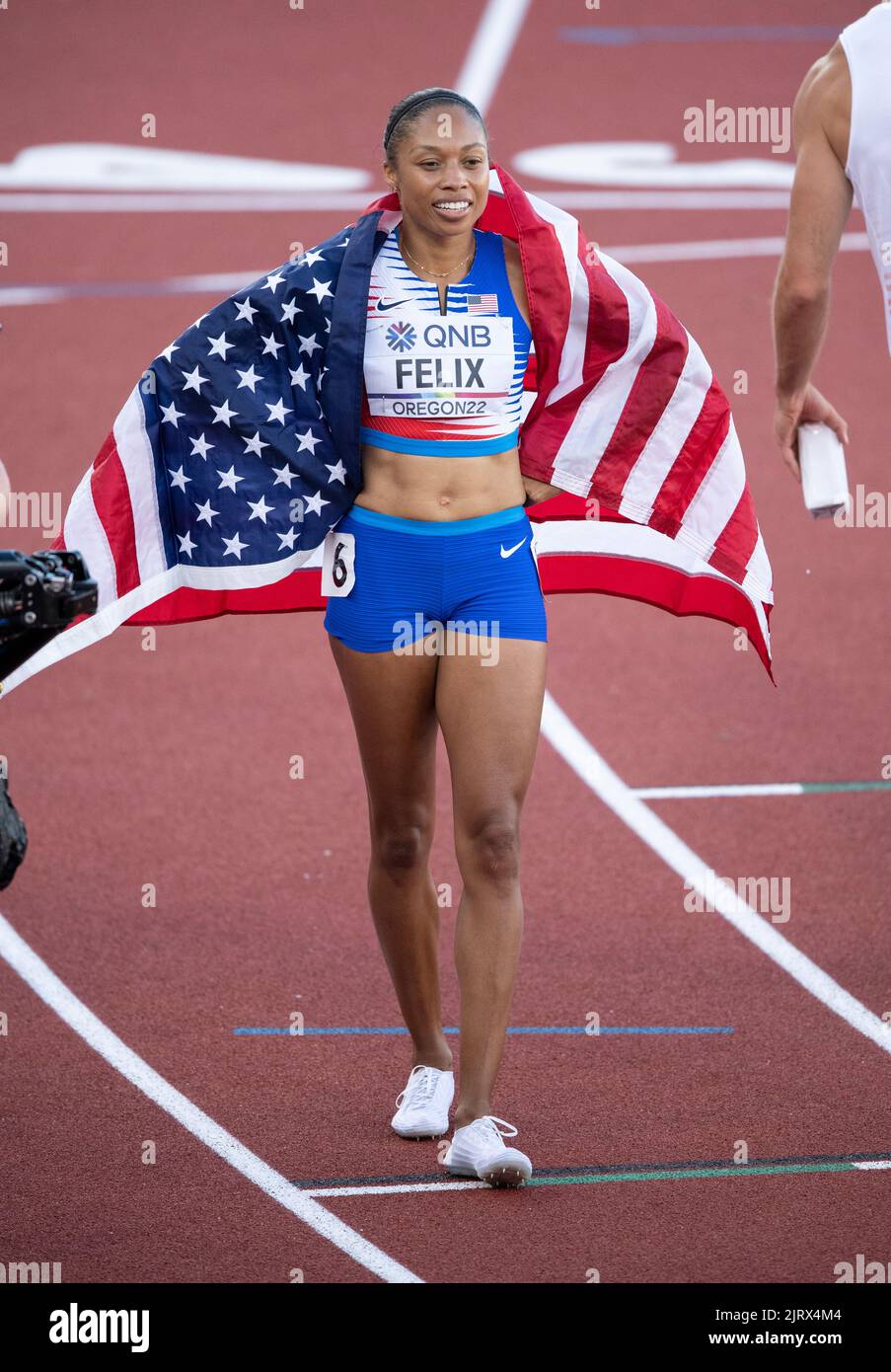 Allyson felix usa celebrates after hi-res stock photography and images ...