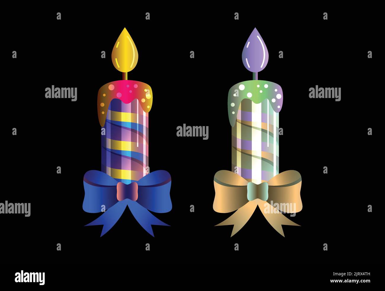 Candle flame colorful bokeh lights Stock Vector Images - Alamy
