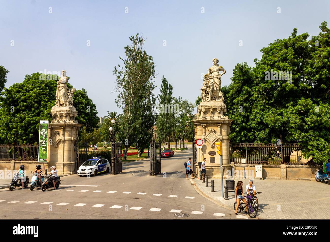 A beautiful view of Parc de la Ciutadella entrance gate in Barcelona ...
