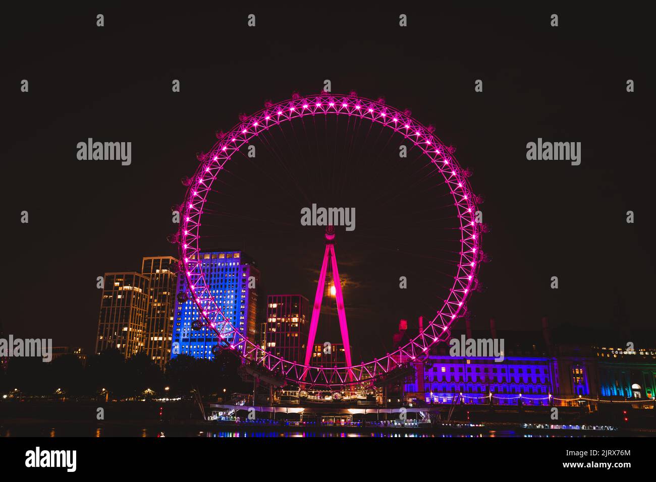 London eye at night, London Stock Photo - Alamy