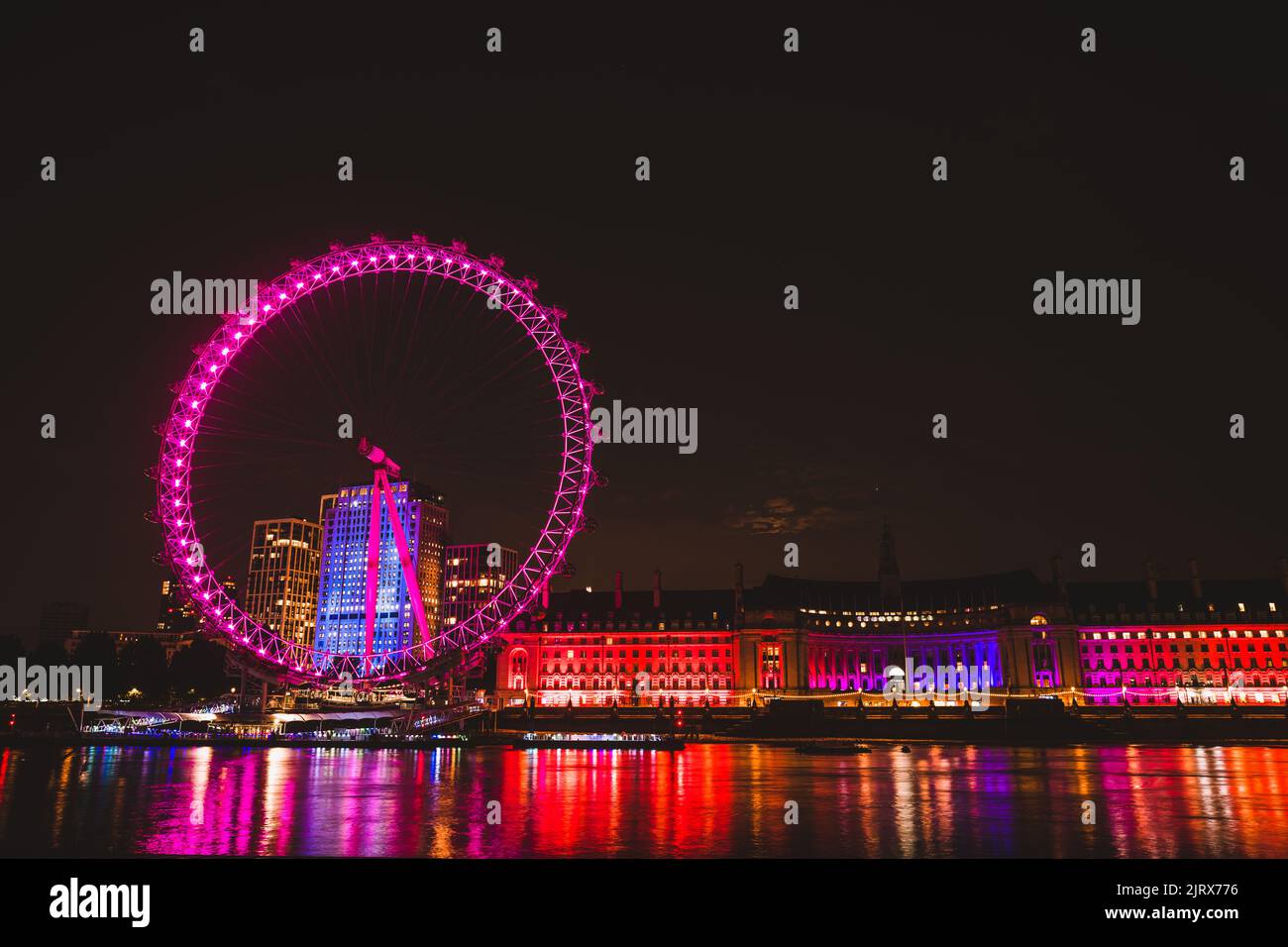 London eye at night, London Stock Photo - Alamy