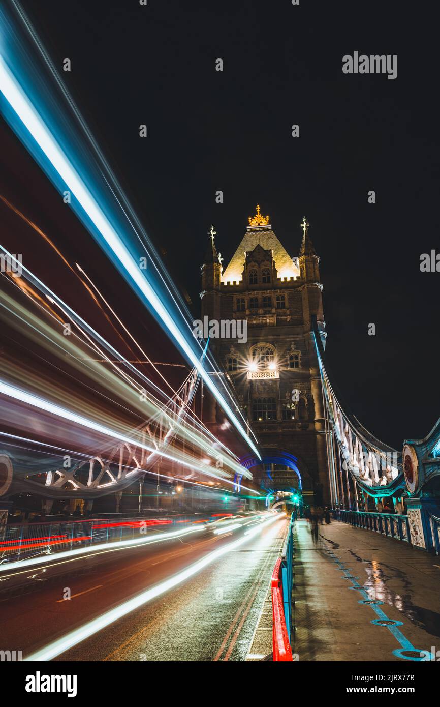 Tower Bridge at night, London Stock Photo - Alamy
