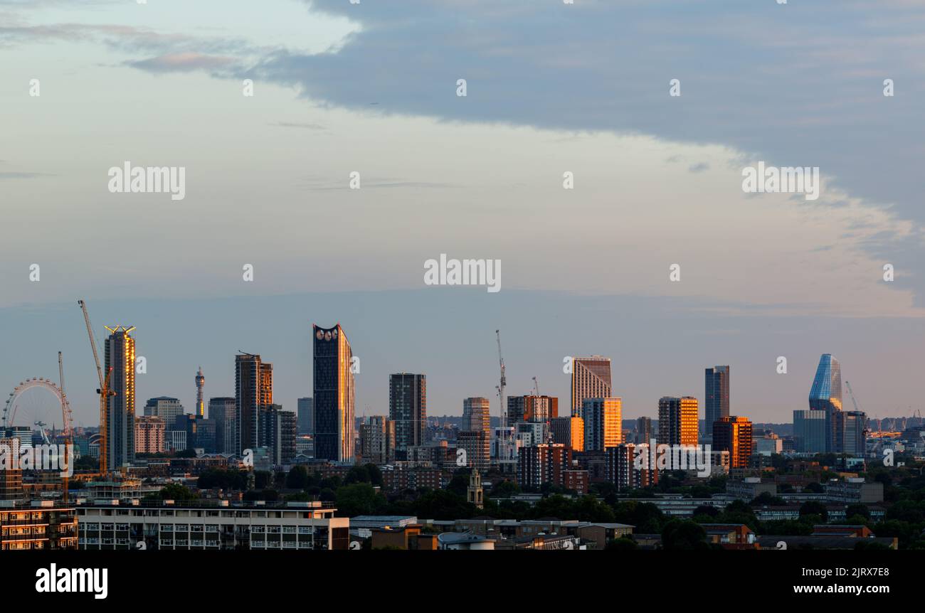 Aerial view of the residential buildings of the Southwark and Lambeth ...