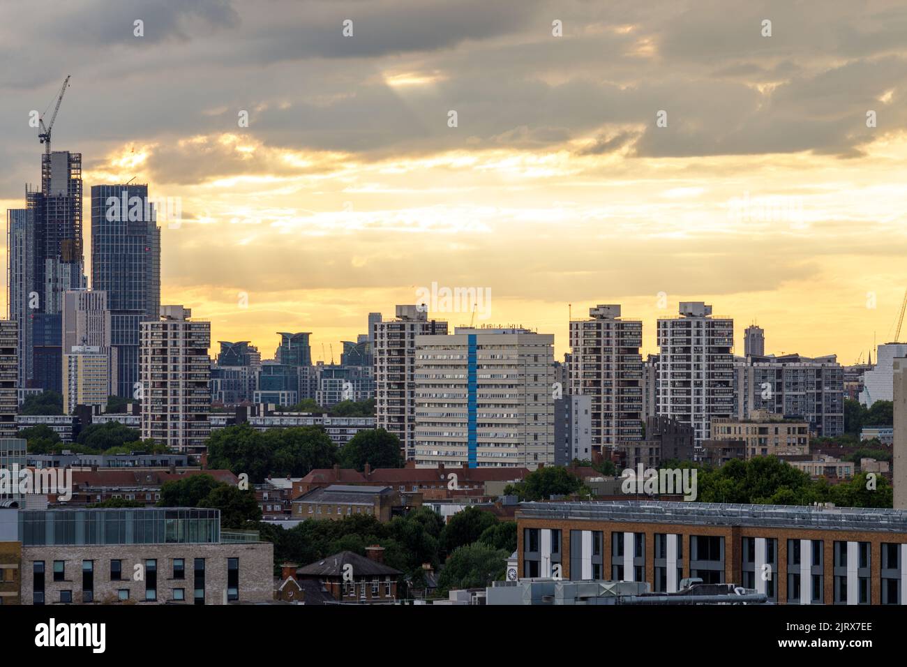 A scenic view of South London towards the West as seen from Camberwell ...
