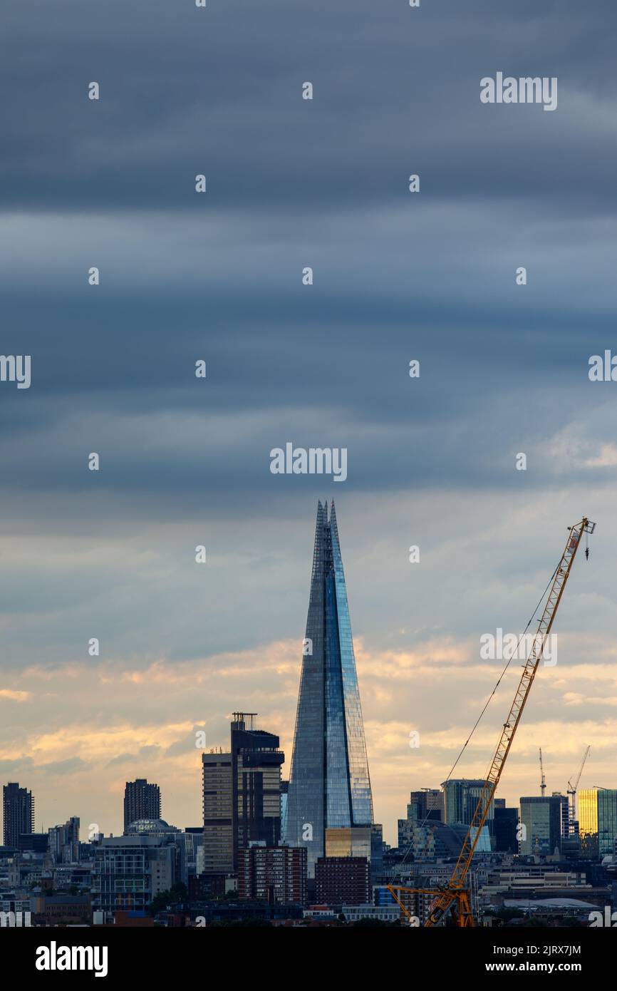 The Shard. A 72-storey skyscraper in the Southwark district as seen ...