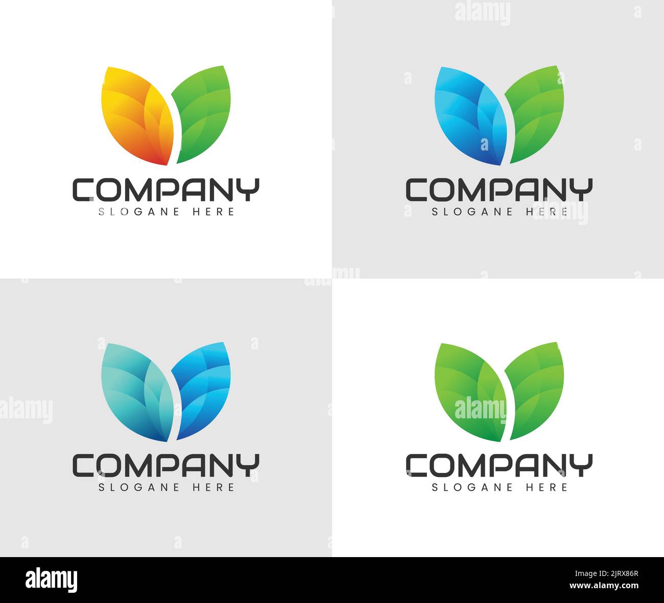 Abstract leaf logo. Abstract green leaf logo icon vector design ...