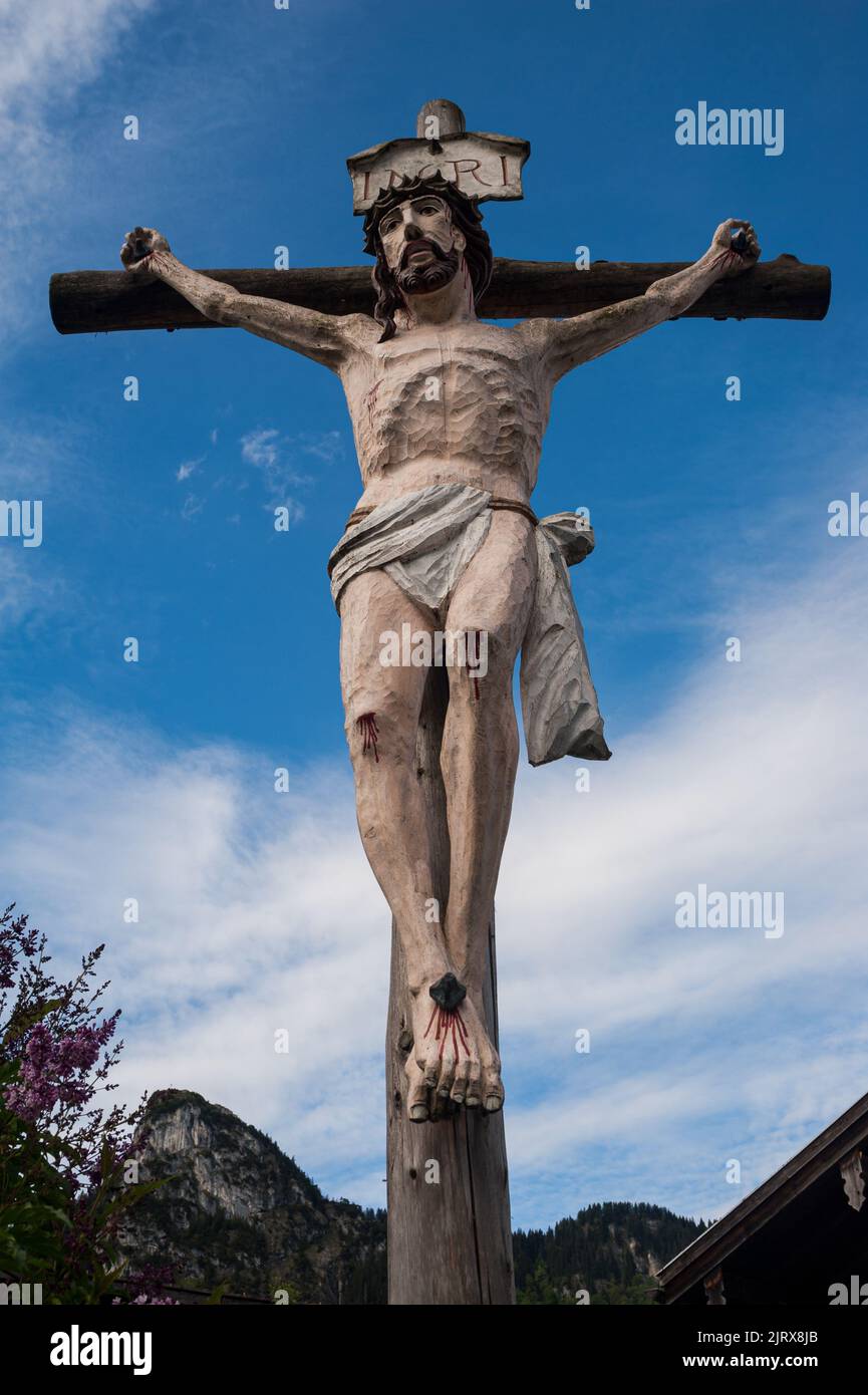 31.05.2016, Oberammergau, Bavaria, Germany, Europe - A woodcraft ...