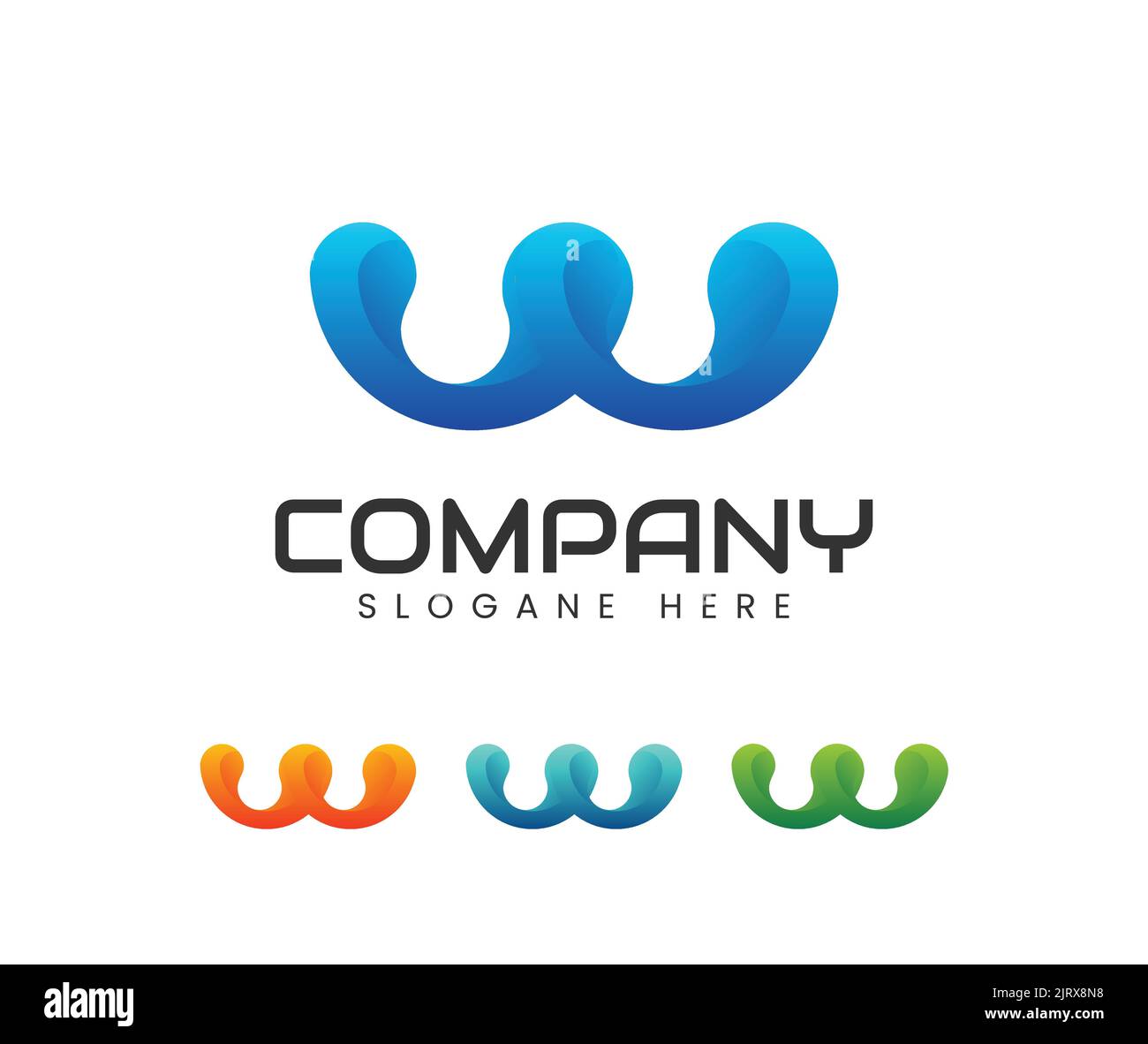 Unique modern creative elegant letter w logo template. Creative Initial ...