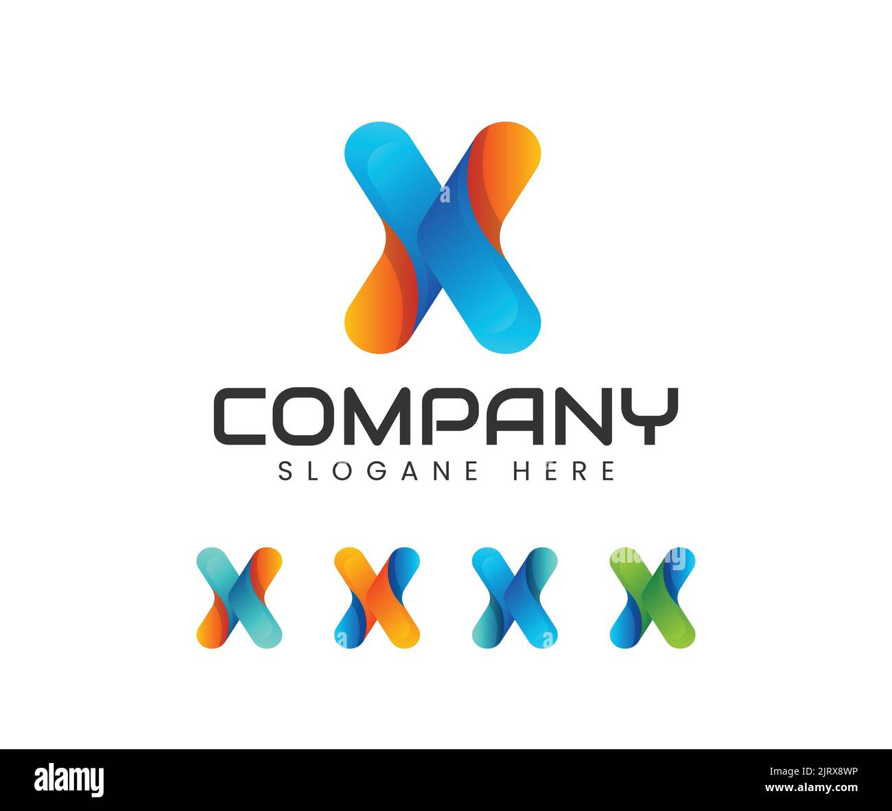 Modern unique of x initial letter logo template for business logo. X ...