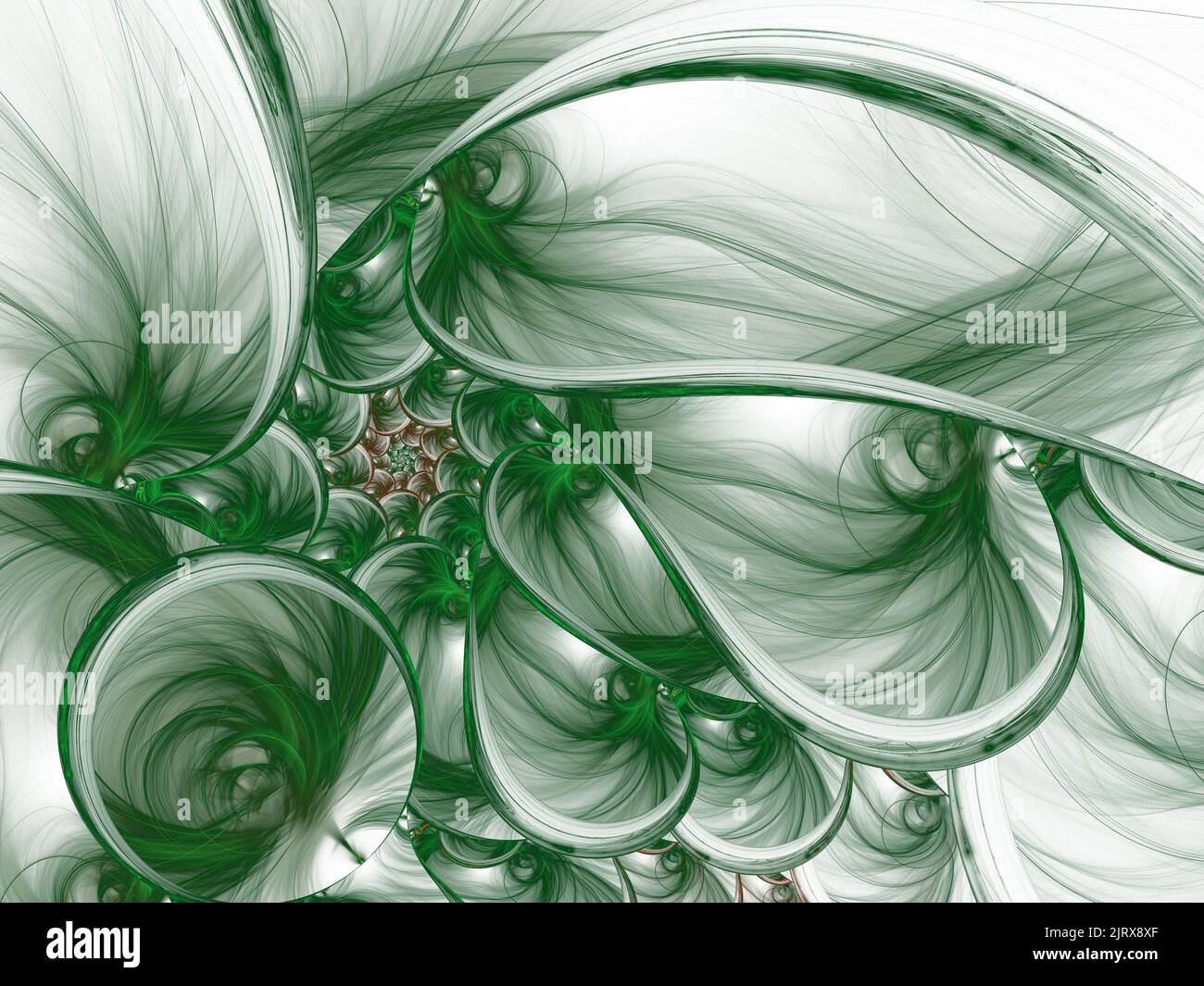 Abstract green colored background, fractal, pattern illustration for ...