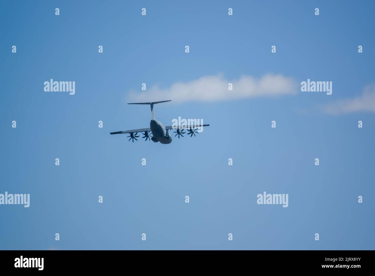 ZM414 RAF Royal Air Force Airbus A400M Atlas military plane on a low ...