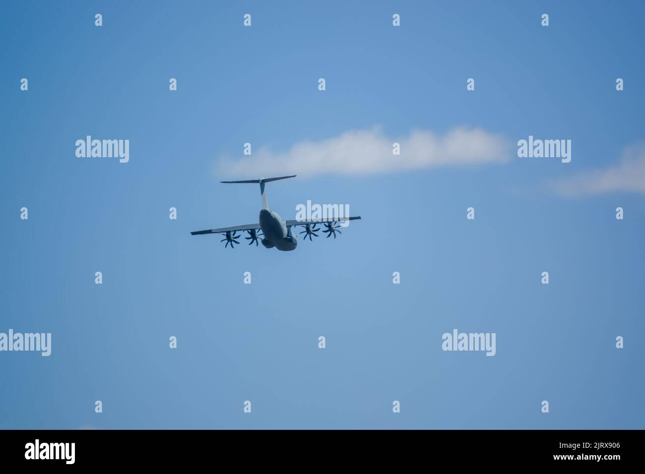 ZM414 RAF Royal Air Force Airbus A400M Atlas military plane on a low ...
