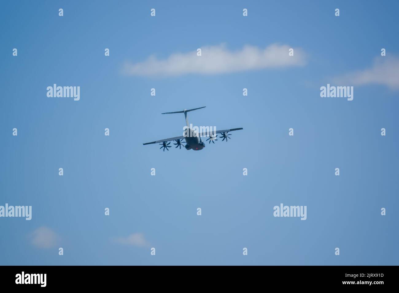 ZM414 RAF Royal Air Force Airbus A400M Atlas military plane on a low ...