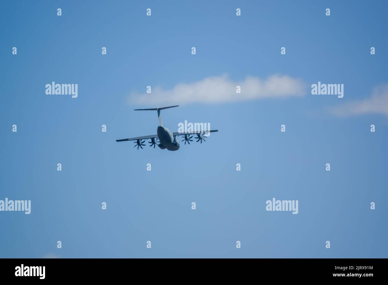 ZM414 RAF Royal Air Force Airbus A400M Atlas military plane on a low ...